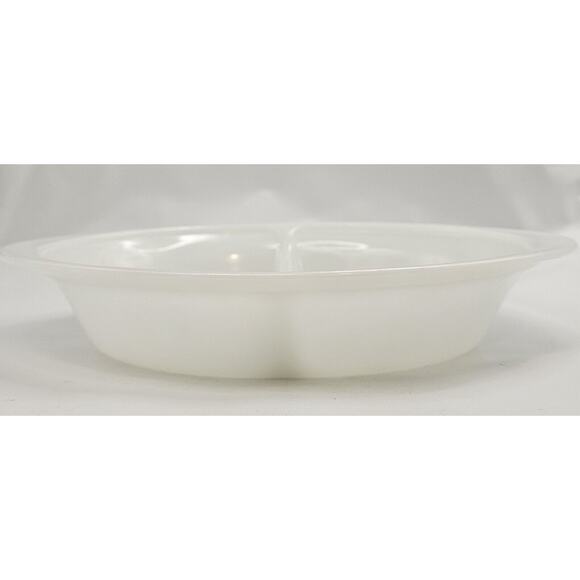 Glasbake | Dining | Vintage Glasbake Milk Glass Oval Divided ...